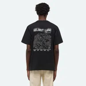 Helmut Lang Ski Map Tee - Black
