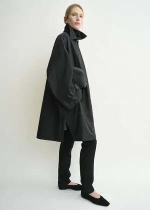 TOTEME Weather-resistant Nylon Car Coat - Black