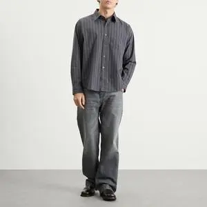 MFPEN Executive Shirt - Dark Grey Double Stripe