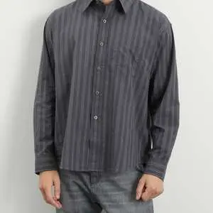 MFPEN Executive Shirt - Dark Grey Double Stripe