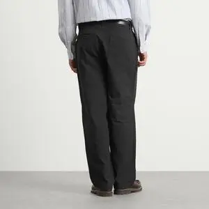 Folk Wide Fit Trousers - Soft Black Topstitch