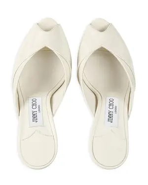 JIMMY CHOO Brigitte 100 Mule Pumps - Latte