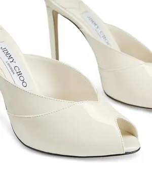JIMMY CHOO Brigitte 100 Mule Pumps - Latte