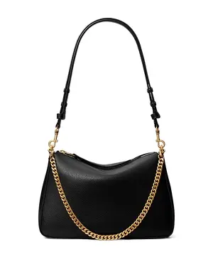 Tory Burch Perry Leather Shoulder Bag - Black/black