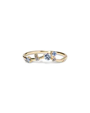 WWAKE 14k Yellow Sapphire And Diamond Ring - Gold