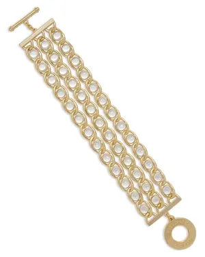Ramy Brook Glass Stone Layered Toggle Bracelet