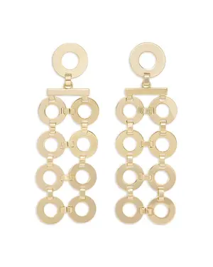 Ramy Brook Ring Link Drop Earrings - Gold