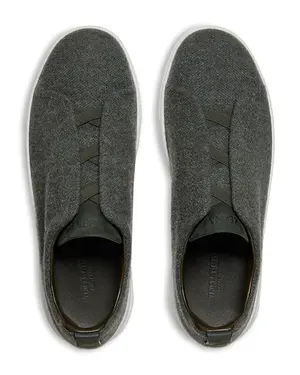 Zegna Triple Stitch Oasi Cashmere Sneakers - Dark Green