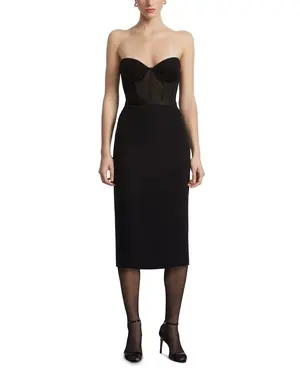 Bcbgmaxazria Satin Strapless Dress