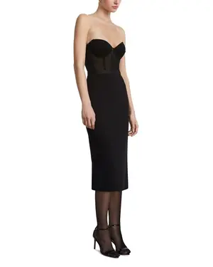 Bcbgmaxazria Satin Strapless Dress