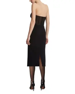 Bcbgmaxazria Satin Strapless Dress