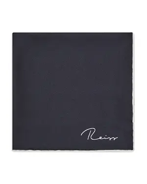 REISS Ceremony Plain Silk Pocket Square