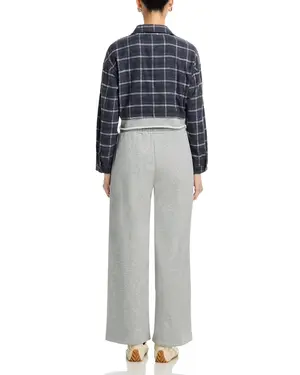 Vintage Havana French Terry Wide-leg Pants