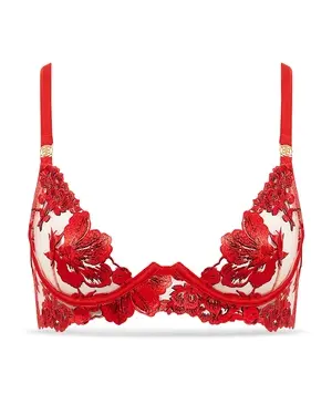 Bluebella Lavanya Wired Bra - Red/black/sheer