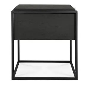 ETHNICRAFT Monolit Bedside Table - Oak Black
