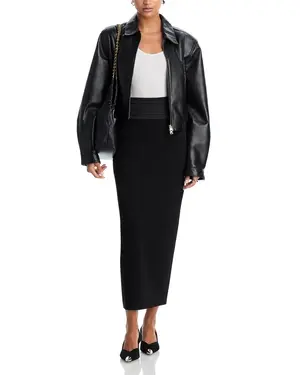 L'Agence Honesty Cummerbund Maxi Skirt
