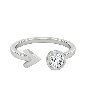 VRAI Arrow Cuff Diamond Ring - K White Gold