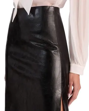 Alice + Olivia Faux Leather Slip Skirt