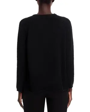 Eileen Fisher Bloomingdale's Fringed Cotton V-neck Sweater - Black