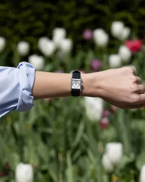 LONGINES Mini Dolcevita Watch With Diamonds - Silver/black