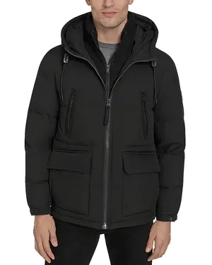 Andrew Marc Marlton Hybrid Puffer Jacket - Black