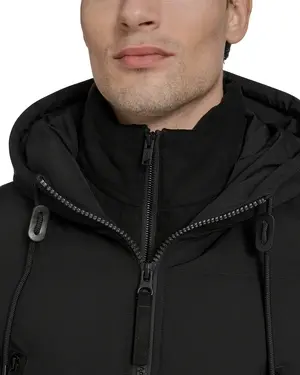 Andrew Marc Marlton Hybrid Puffer Jacket - Black