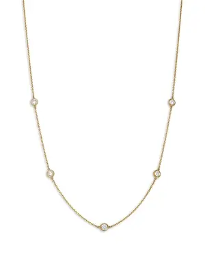 Bloomingdale'S Diamond Bezel Station Necklace - Yellow Gold