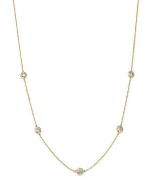 Bloomingdale'S Diamond Bezel Station Necklace 1.0 Tcw - Yellow Gold