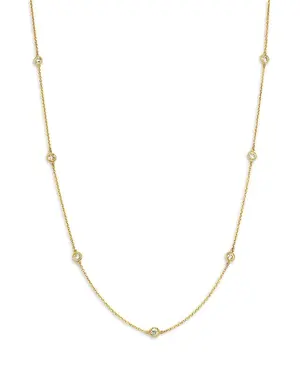 Bloomingdale'S Diamond Bezel Station Necklace - Yellow Gold