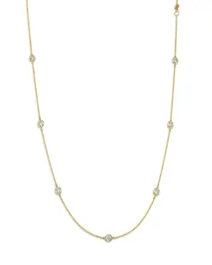 Bloomingdale'S 14k Gold Diamond Bezel Station Necklace, 1.0 Tcw - Yellow Gold