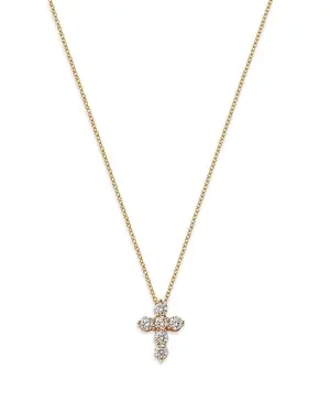 Bloomingdale'S Diamond Cross Pendant Necklace - Gold