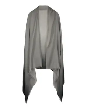 Sofia Cashmere Ultrafine Ombre Cashmere Wrap - Gray Charcoal Ombre