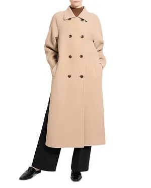 Theory Long Wool & Cashmere Coat - Palomino