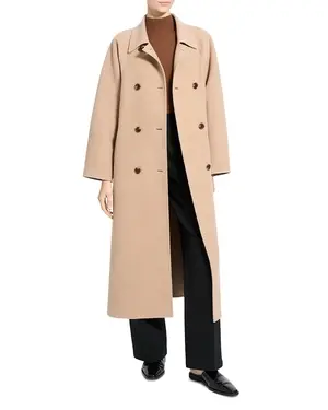 Theory Long Wool & Cashmere Coat - Palomino