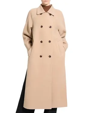 Theory Long Wool & Cashmere Coat - Palomino
