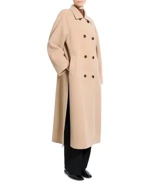 Theory Long Wool & Cashmere Coat - Palomino
