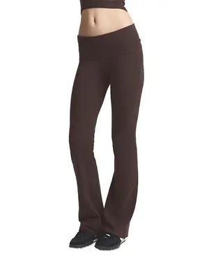 SKIMS Cotton Jersey Foldover Pants - Espresso