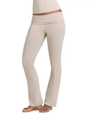 SKIMS Cotton Jersey Foldover Pants - Stone