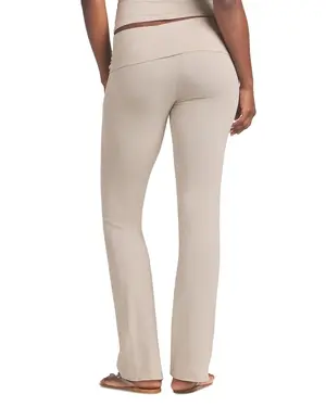 SKIMS Cotton Jersey Foldover Pants - Stone