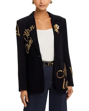Cinq À Sept Graphic Sequined Blazer