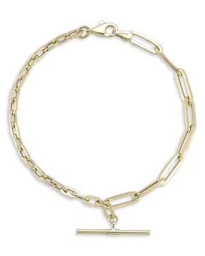Bloomingdale'S Mixed Chain T-bar Bracelet - Gold
