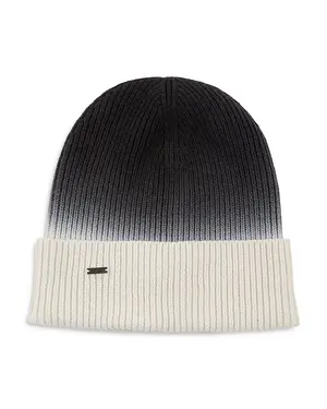 Eugenia Kim Frances Dip Dye Rib Knit Beanie Black