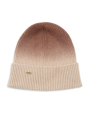 Eugenia Kim Frances Dip Dye Rib Knit Beanie - Camel
