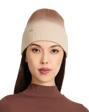 Eugenia Kim Frances Dip Dye Rib Knit Beanie - Camel