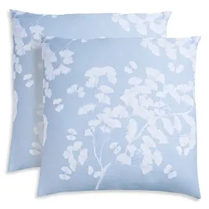 Michael Aram Butterfly Gingko Euro Shams, Set Of 2 - Sky And White