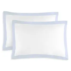 Michael Aram Long Staple Cotton Queen Pillowcase Set - Sky And White