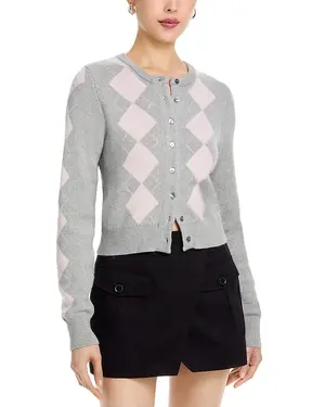 525 America Argyle Cardigan Sweater
