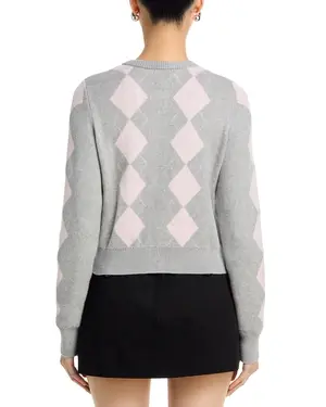 525 America 525 Windsor Argyle Cardigan Sweater