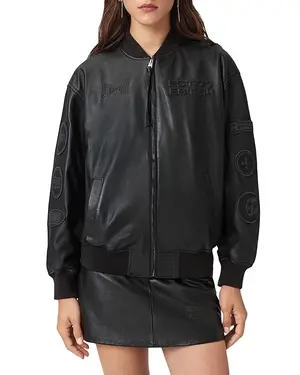 ALLSAINTS Belle Leather Bomber Jacket