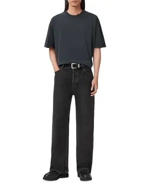 ALLSAINTS Cole Cropped Oversized Tee - Washed Black